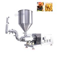 China desktop high viscosity chocolate twin/double screw transfer pump for fruit jam pulp bottle syrup oral liquid filling machine for sale