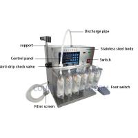 China Semi automatic soy milk butter soy sauce vinegar edible oil high temperature resistant 6-head nozzle bag filling machine for sale