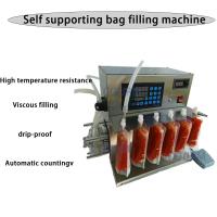 China Semi Automatic Table Peristaltic Pump Honey Jelly Soy Milk High Temperature Liquid 6 Nozzle Vertical Bag Filling Machine for sale