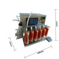 China Semi Automatic Table Peristaltic Pump Honey Jelly Soy Milk High Temperature Liquid 6 Nozzle Vertical Bag Filling Machine for sale