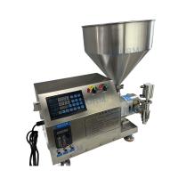 China Rotary pump high viscosity cheese chocolate peanut butter rice paste vegetable paste electric mixing filling machine for sale