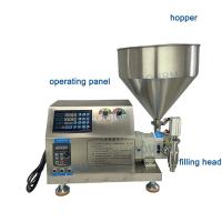 China Rotary pump high viscosity cheese chocolate peanut butter rice paste vegetable paste electric mixing filling machine for sale