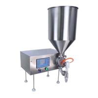 China Servo Motor Rotor Pump Electric Control Horizontal Single Nozzle Pedal Switch Semi Automatic For Paste With Vertical Hopper for sale