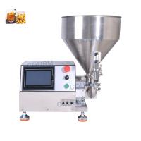 China Semi Automatic Rotor Pump Jar Paste Filling Machine Honey Cereal Porridge Detergent Plastic Bottle Cosmetics Glass 25mm COURM for sale