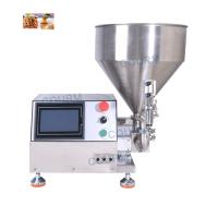 China Semi automatic rotary pump servo motor cream honey yellow peach canned lipstick cosmetic paste filling machine for sale