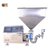 China Semi automatic cosmetic shea Butter Heating mixed Granules Body Scrub Honey Cream Liquid mixing filling machine for sale
