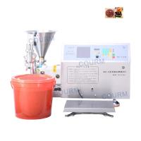 China Semi automatic cam rotor pump chili paste resin hand sanitizer Candle liquid honey chocolate paste horizontal filling machine for sale