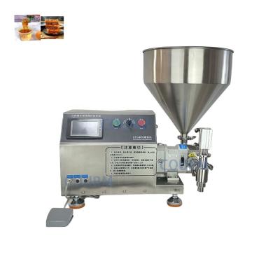 China Semi automatic small rotor pump paste high viscosity sauce beverage yogurt honey hot pot bottom material pedal filling machine for sale