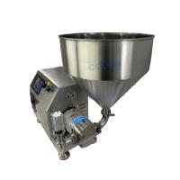 China Small semi automatic rotor pump sesame oil oyster sauce chili sauce beverage liquid paste quantitative filling machine for sale