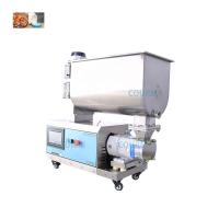China Semi automatic rotor pump sesame sauce cooking oil hot pot bottom material ham sausage solid mixing hopper filling machine for sale