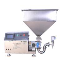 China Semi automatic rotor pump large capacity mustard tomato pepper hamburger sauce small thermal insulation heating filling machine for sale