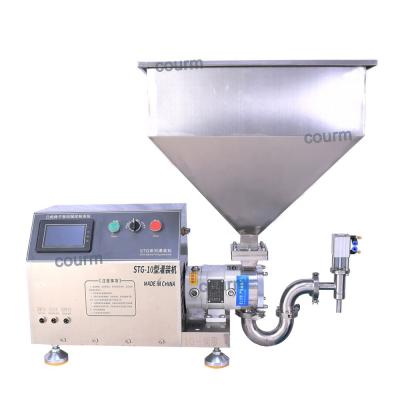 China Semi automatic rotary pump putty paste crystal mud quantitative heat preservation mixing stainless steel filling machine for sale