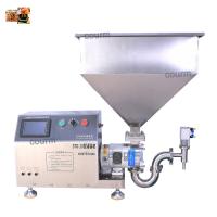China Semi automatic rotary pump putty paste crystal mud quantitative heat preservation mixing stainless steel filling machine for sale