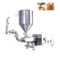 China Automatic Horizontal two screw pump Honey Plastic Bottle Can Factory Customizable Filling Machine with heating and mixer for sale