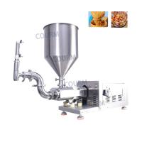 China High-accuracy semi-automatic food grade liquid and cream for small capacity filling machine with CE GMP with heating and mixer for sale