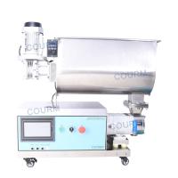 China Semi automatic beverage honey shampoo cosmetic water bottle liquid paste mixing and stirring heating insulation filling machine for sale
