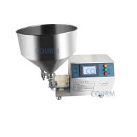 China Semi automatic servo rotor pump high viscosity large capacity granule peanut butter emulsion cream jam honey filling machine for sale