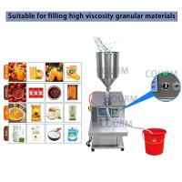 China COURM Semi automatic high viscosity honey meat sauce olive oil hairspray Tahini cosmetic ice cream emulsion jam filling machine for sale
