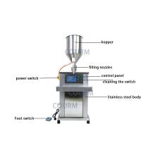 China COURM Semi automatic high viscosity honey meat sauce olive oil hairspray Tahini cosmetic ice cream emulsion jam filling machine for sale