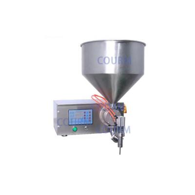 China Semi automatic small liquid body wash conditioner latte coffee butter pearl milk tea food bottled quantitative filling machine for sale
