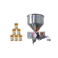 China Semi automatic small liquid body wash conditioner latte coffee butter pearl milk tea food bottled quantitative filling machine for sale