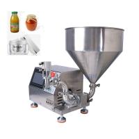 China Semi automatic rotor pump high viscosity honey chocolate peanut butter beverage servo motor viscous lotion paste filling machine for sale