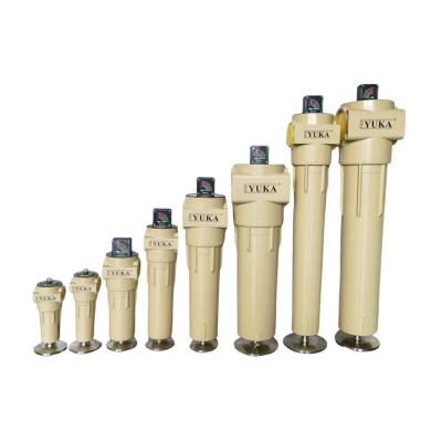 China Stainless Steel Cyclinder Aluminum Compressed Air Filter for 1.0mpa and 4000-6000 Hours Element Serve Life for sale