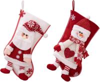 China Christmas Stockings 2 Pack 3D Gnomes Santa Christmas Stockings Personalized Christmas Stockings White Christmas Decor for sale