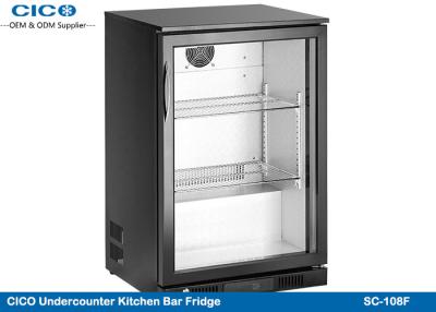 China Built In Mini Beer Cooler Refrigerator , Black Outdoor Beverage Cooler Long Lifespan for sale
