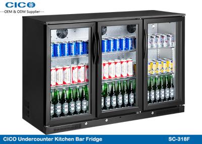 China Integrated Beer Cooler Refrigerator , 280W Input 3 Door Underbench Fridge Three doors for sale
