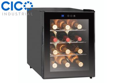 China Full Glass Thermoelectric Wine Refrigerator , Single Zone Wine Cooler for sale