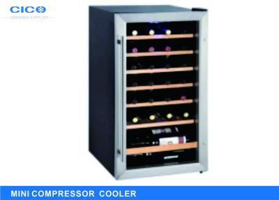 China 33 Bottles Energy Efficient Wine Cooler Stainless Steel Door OEM Service for sale