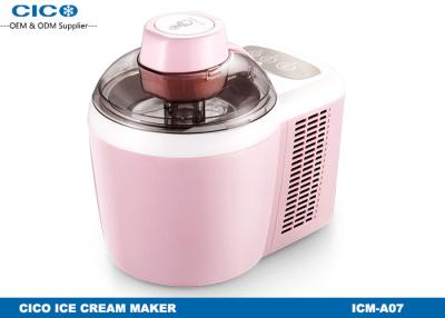 China Pink Tiny Portable Ice Cream Maker / Restaurant Ice Cream Machine for sale