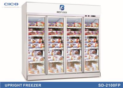 China Integrated Compact Upright Display Refrigerator Compressor Fan Cooling for sale