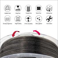 China Smoke Grey PETG Clear Glitter Filament 1.75mm 1kg 3D Printer Filament for sale