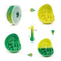 China PLA Temp Color Change 3D Filament Green To Yellow 3D Printing Filament for sale