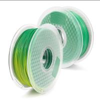 China PLA Temp Color Change 3D Filament Green To Yellow 3D Printing Filament for sale