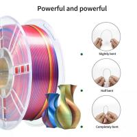 China Yellow Blue Red Toughness Enhanced 3D Printer PLA Silk Filament For Desktop Printer for sale