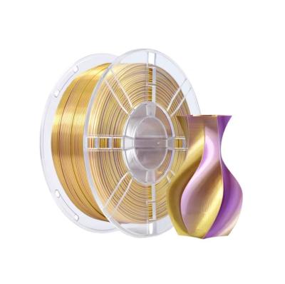 China 3D Printer Filament Silk Dual Color Purple Gold PLA 1.75MM Filament Toughness Enhanced for sale