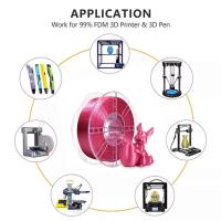 China PLA Filament Silk Rose Red 3D Printer Filament with Printing Temperature 170-230C for sale