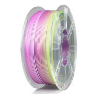 China 1000g  Toughness Enhanced PLA Silk Tri Color Yellow Purple Blue 3d Printing Filament for sale
