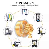 China 3D Printing Filament PLA Silk Light Gold Colorful 3D Printer Filament For Toughness and Durability for sale