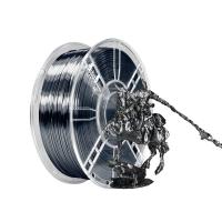 China 100% Bubble Free Toughness Enhanced Silk Iron Black PLA Filament For 3D Printing for sale