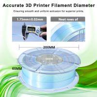 China Customizable PLA+ Rainbow Silk Filament Macaron Color 3D Printer Diameter 1.75mm for sale