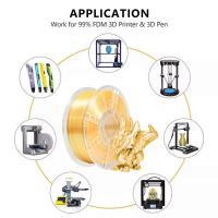 China 3D Printing Filament Silk Gold PLA Plus Toughness Enhanced 3D Printer Filament for sale