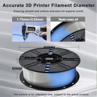 China 3D Printed PLA Glow Filament With High Strength Toughness 1.75mm Blue PLA Filament for sale
