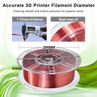 China 3D Printer Filament Silk Dual Color Red Black PLA Toughness Enhanced 3D Filament for sale