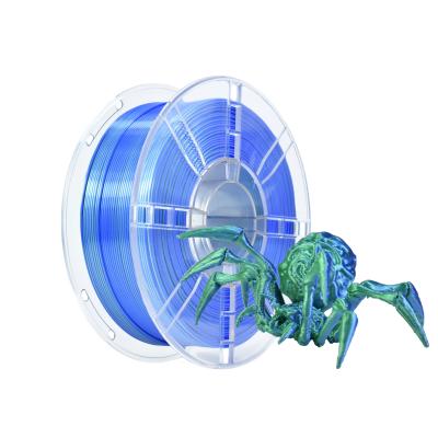China 1000g Silk Dual Color 3D Printer Filament PLA Plus Toughness Enhanceds Green Blue for sale