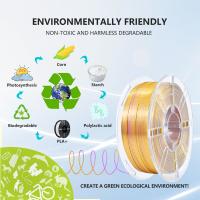 China 3D Printer Filament Silk Dual Color Purple Gold PLA 1.75MM Filament Toughness Enhanced for sale