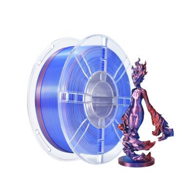 China PLA Silk Dual Color Red Blue Filament Diameter 1.75mm 3D Printer Filament for sale